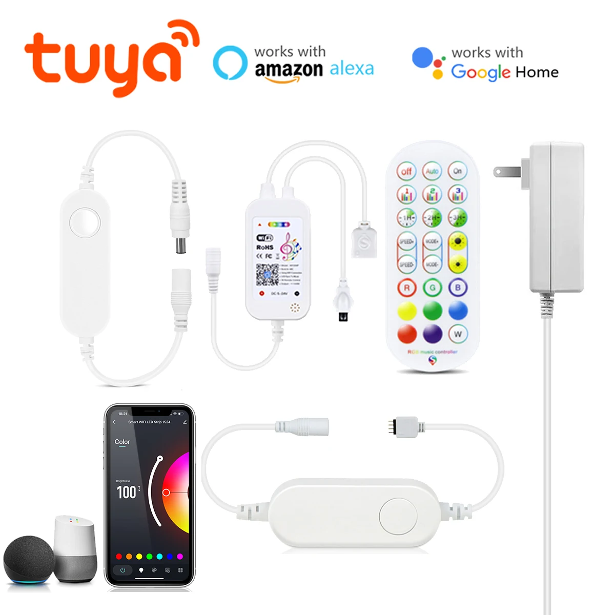 DC-12V-Tuya-Smart-Life-WIFI-Controller-Bluetooth-Smart-Accessory-Power ...