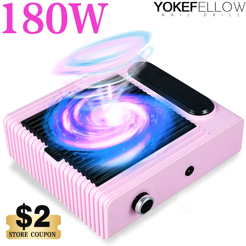180W Nail Dust Collector Adjustable Wind Speed Nail Dust Vacuum Cleaner ...