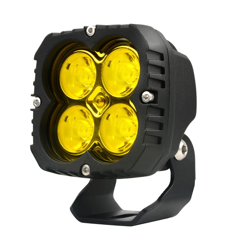 4-Inch-40W-Yellow-Pickup-Driving-Lights-Led-Work-Light-Bar-Square ...