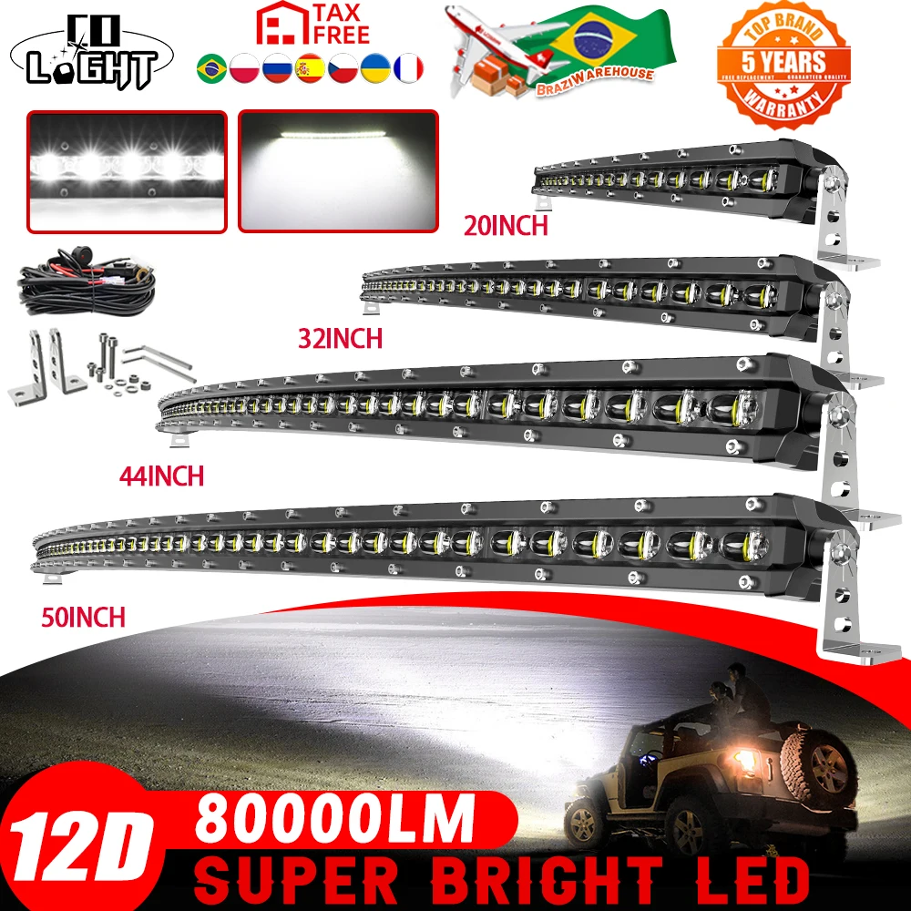 CO-LIGHT-Barre-Lumineuse-LED-Incurv-e-de-50-Pouces-80000LM-Projecteur ...