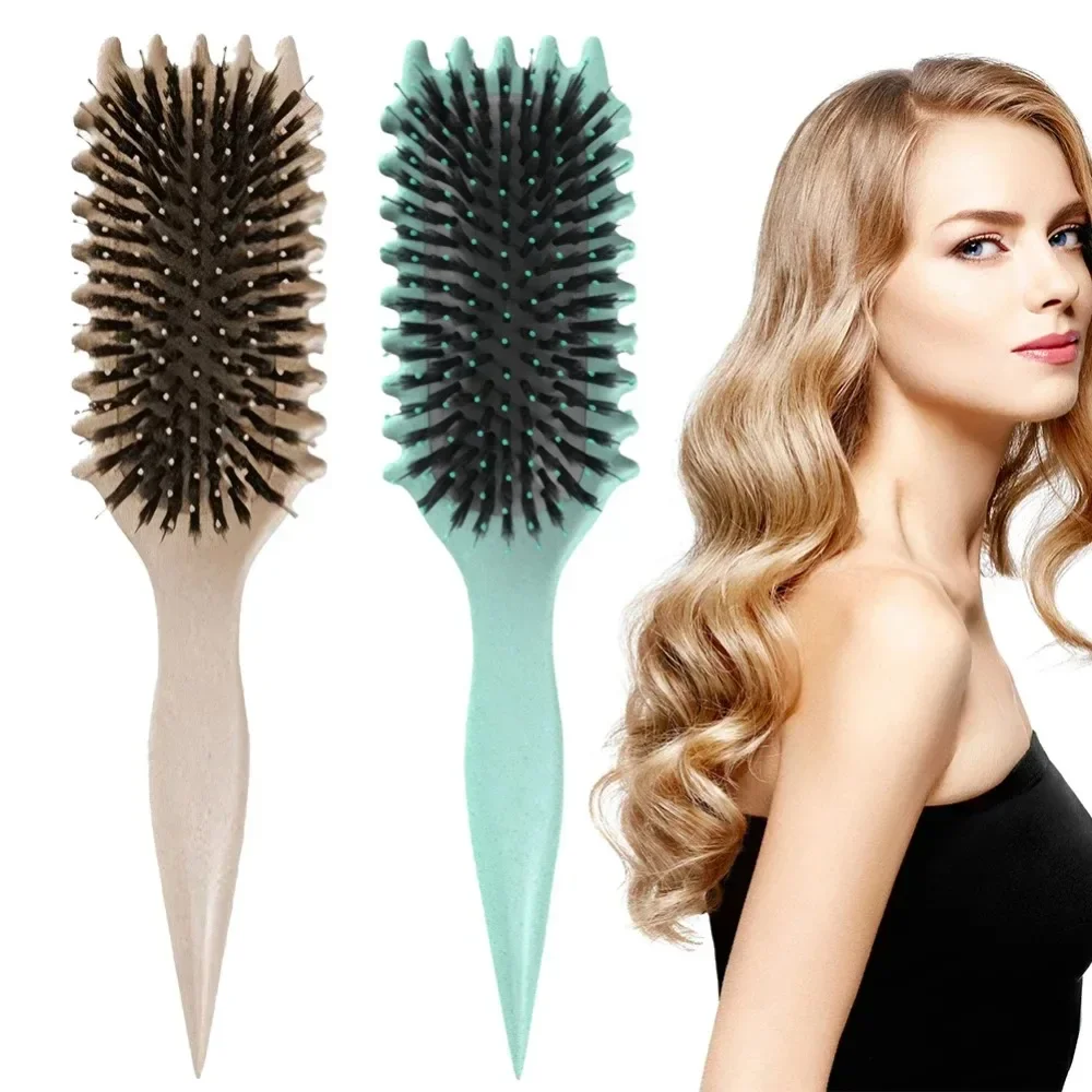 Curls-Define-Styling-Brush-Boar-Bristle-Detangling-Hair-Brush-Tangled ...