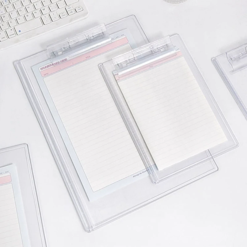 Clipboard Acrylic Transparent Clipboard Paper Holder Writing Board with ...