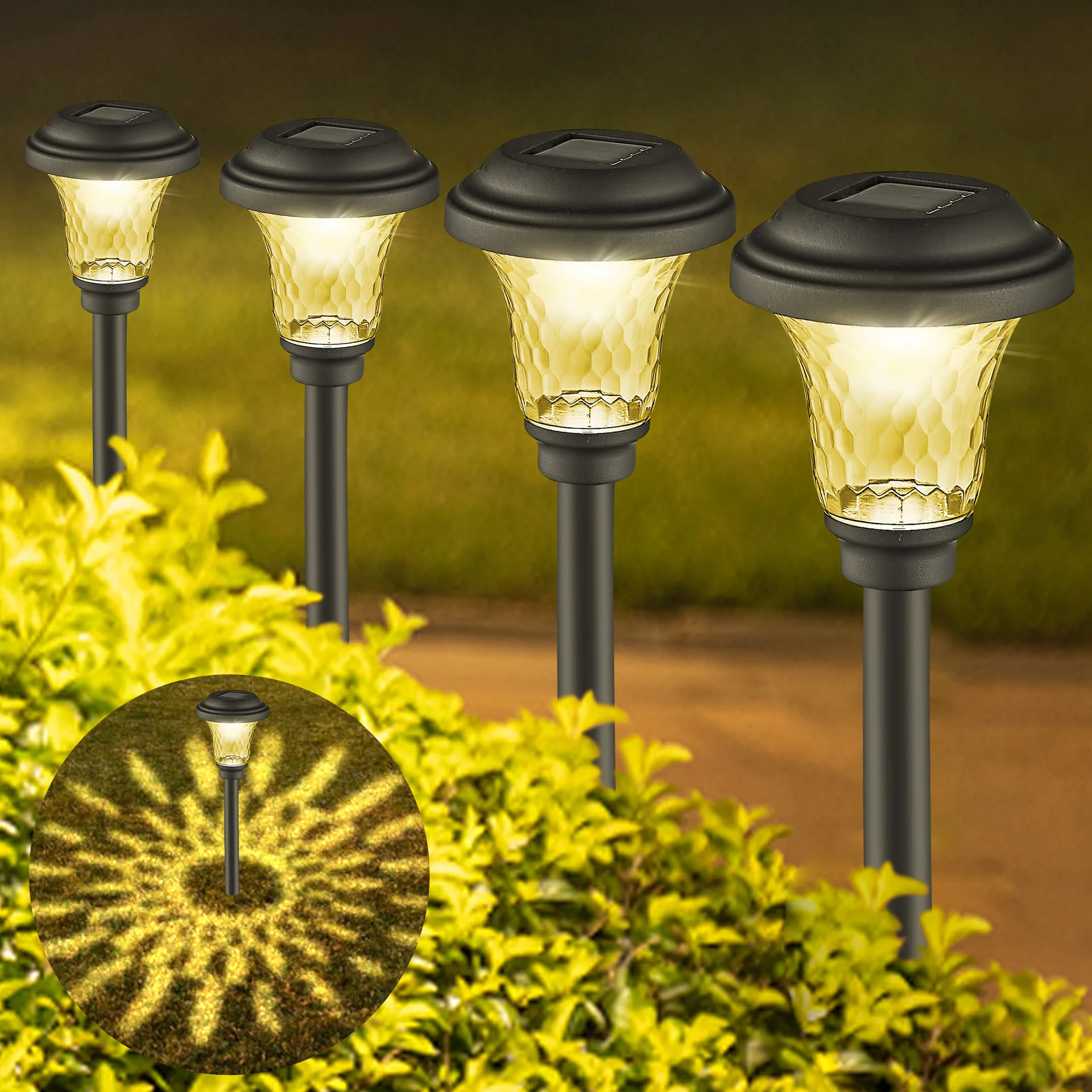 LED-Solar-Pathway-Lights-Outdoor-IP65-Waterproof-Garden-Stake-Glass-Led ...
