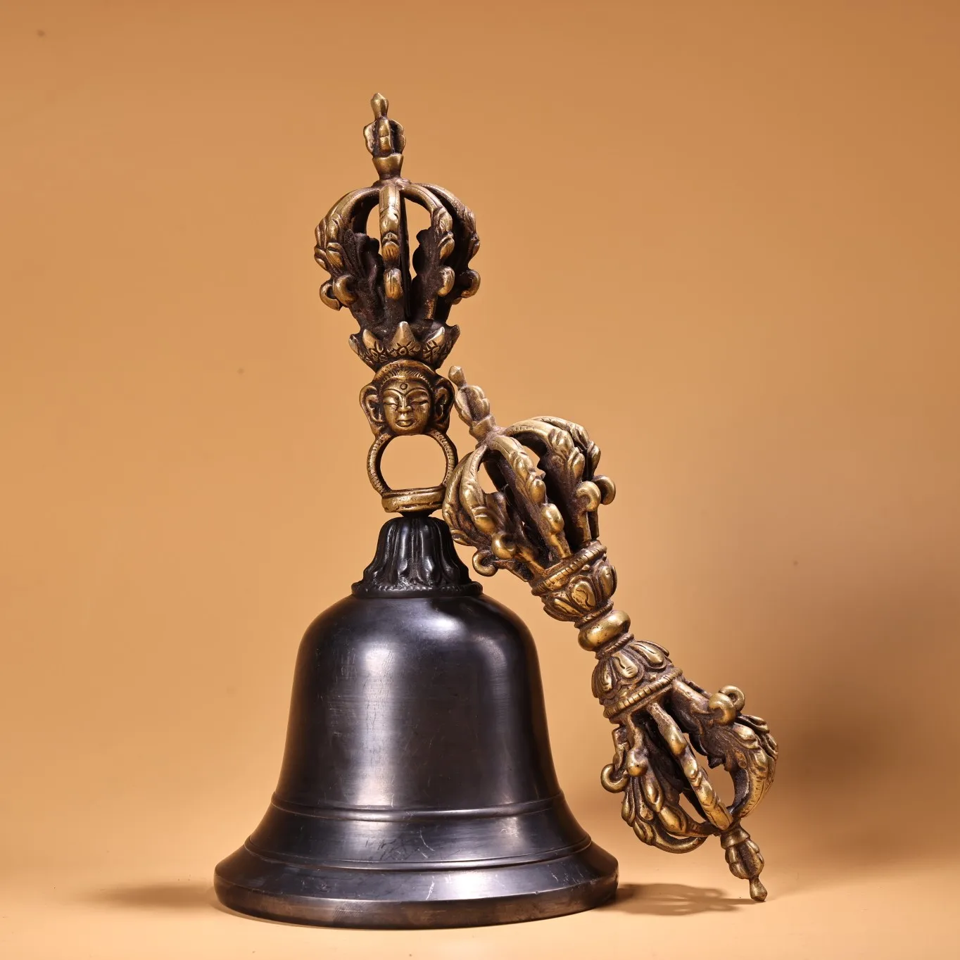 8-Tibetan-Temple-Collection-Old-Bronze-Cinnabar-Mahakala-Head-Old ...