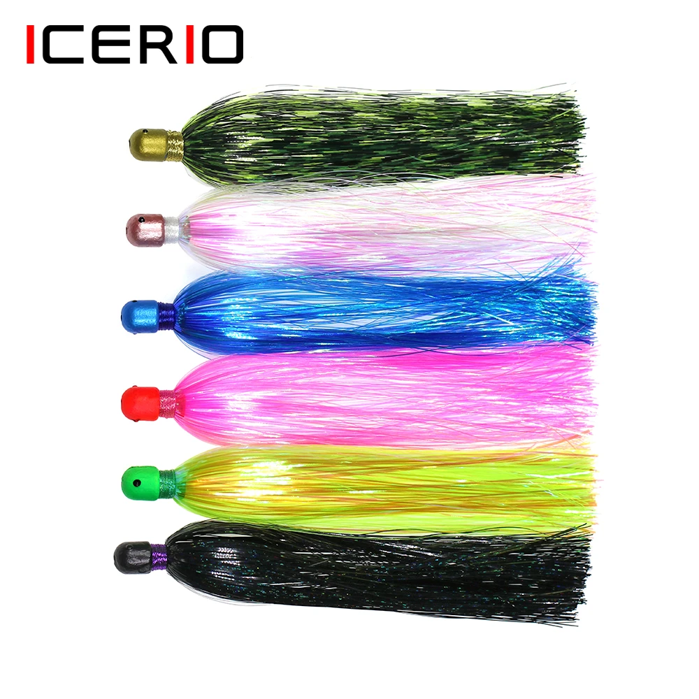Jig Heads Fishing Skirt | Mylar Bullet Head Flasher | Mylar Fishing ...