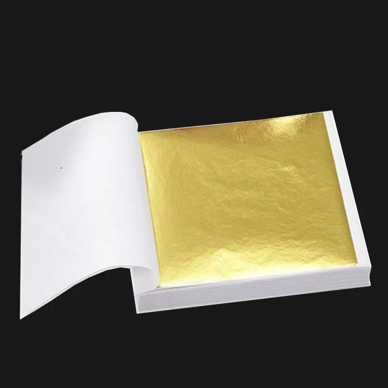 100Pcs-Individually-Packaged-Imitation-Gold-Silver-Leaf-Foil-Papers-For ...