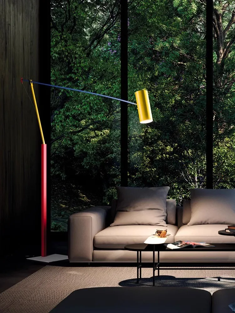 Colorful-Art-Long-Arm-Floor-Lamp-New-Adjustable-Height-Rotatable-Metal ...