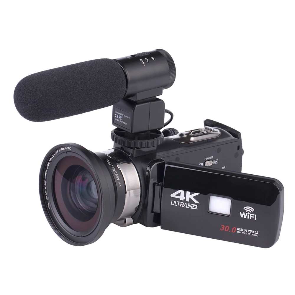 Wireless-4K-Video-Professional-Camcorder-With-3-Inch-Touch-Screen-48MP ...