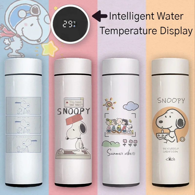 Snoopy termo Digital con pantalla inteligente de temperatura, botella ...