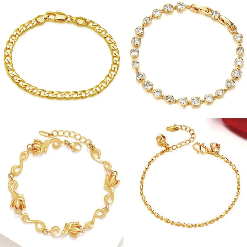 XP Jewelry -- Pulseras de Oro Puro de 24 k para Mujer, Joyería de Moda ...