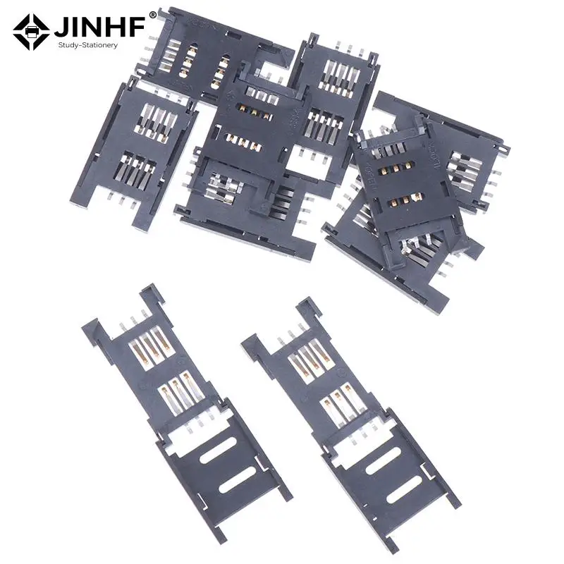 10pcs-lot-SIM-Card-Holder-6P-SMT-SMD-6-Pin-Card-Socket-6Pin-Slot-Seats ...