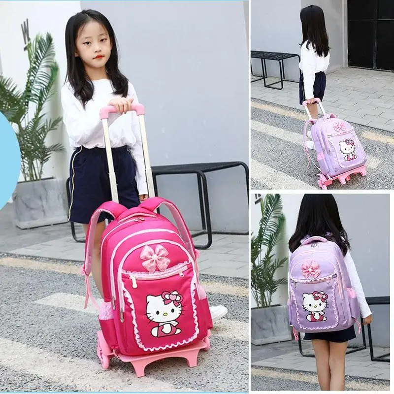 Sanrioed-mochila-escolar-Hello-Kittys-con-ruedas-para-estudiantes-bolso ...
