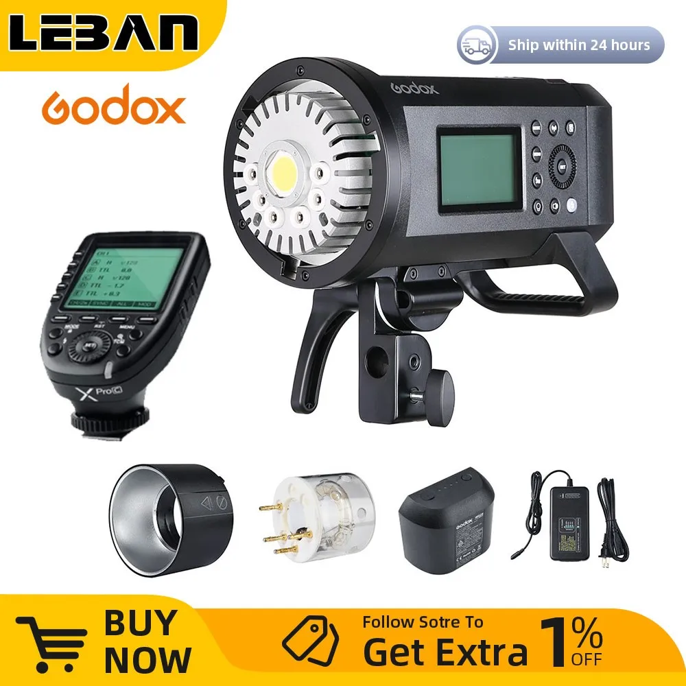Godox-600W-AD600Pro-AD600-Pro-TTL-HSS-Outdoor-Flash-Li-on-Battery-Built ...