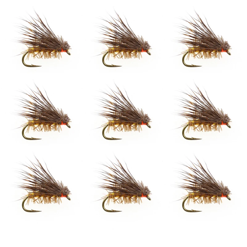 10Pcs/Lot Artificial Insect Bait Lure Deer Hair Dry Fly Fishing Lures ...