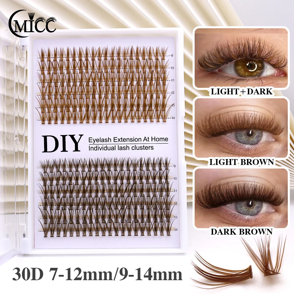 DIY Super Bundles False Mink 30D Soft Fluffy Natural Light Chocolate ...