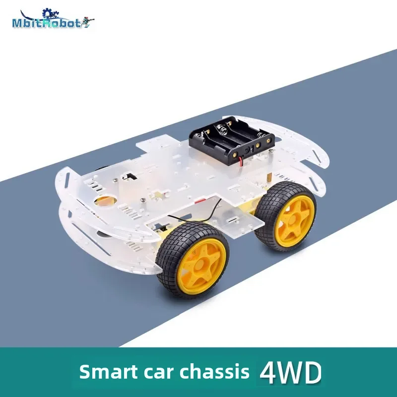 4WD-Smart-Car-Base-Chassis-Two-wheel-Drive-Four-wheel-Drive-Robot-Car ...