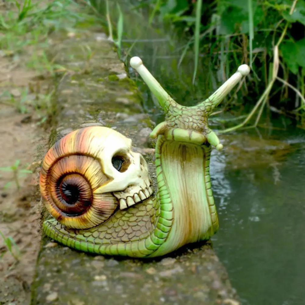 Halloween-Skull-Snail-Sculptuur-Resin-Horror-Skelet-Decoration ...