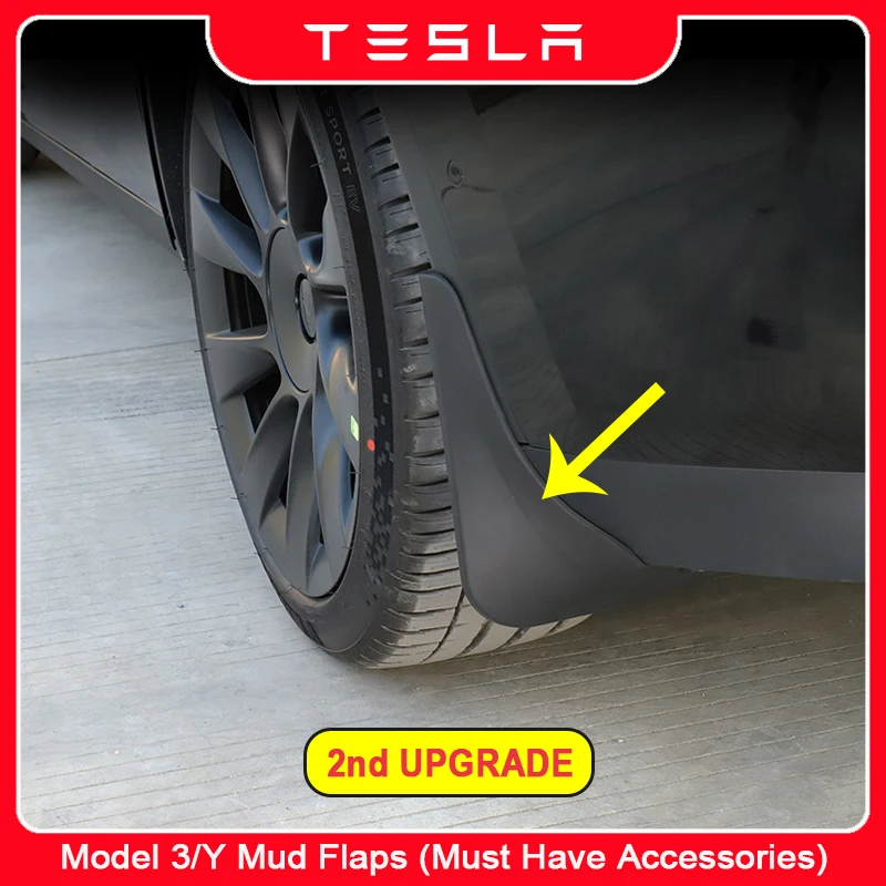 For-Tesla-Model-3-Y-2023-2022-2021-Mud-Flaps-No-Drill-Mudguards-Winter ...