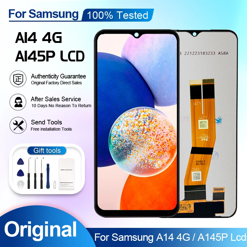 6.6 Inch For Samsung Galaxy A14 4G LCD With Touch Panel Screen A145P A145F A145M Display ...