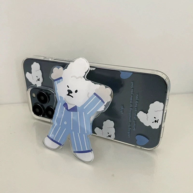 Ins-Cute-3D-Pajama-Dog-Funny-Puppy-Bracket-Case-For-iPhone-14-13-12-11 ...