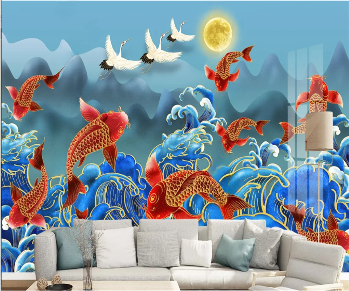 Golden Fish Wallpaper 3d