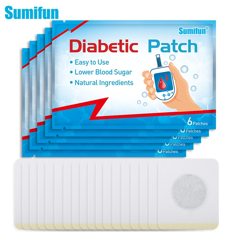 18-60Pcs Sumifun Diabetes Cure Patch Lower Blood Sugar Herbal Diabetic ...