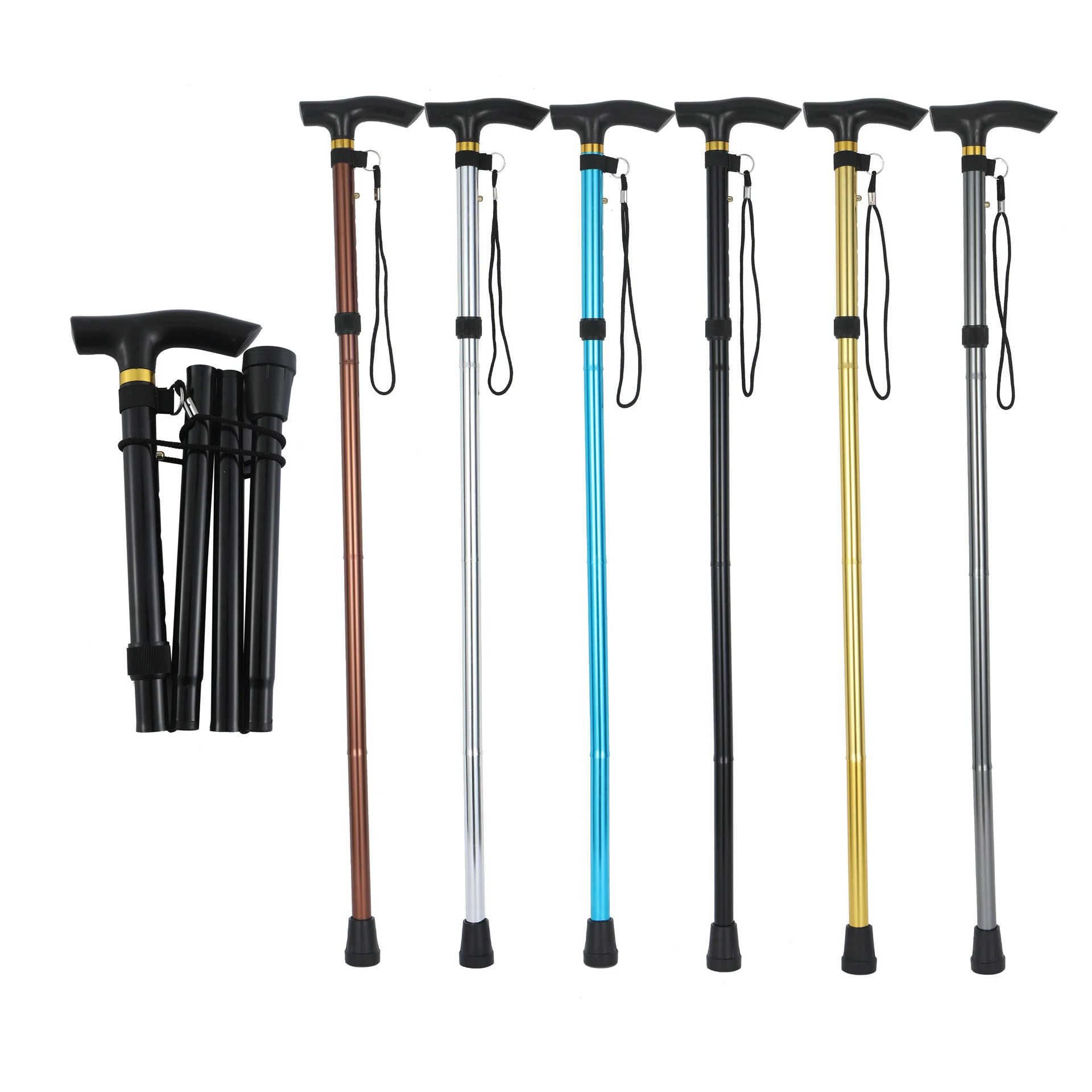 Foldable-Walking-Stick-Lightweight-4-Section-Hiking-Crutches-Non-Slip ...