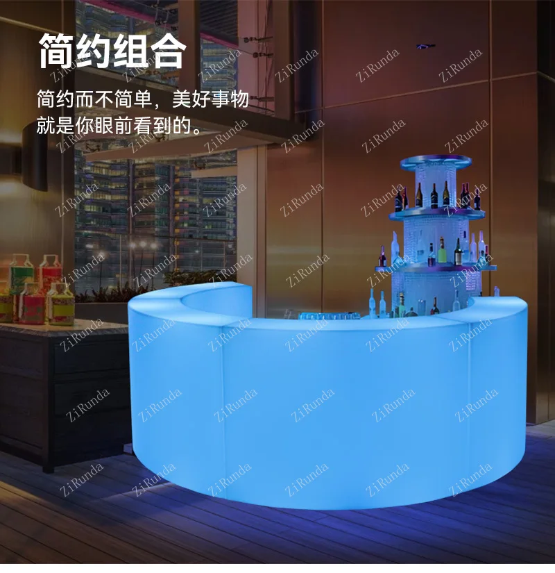 Bàn Bar Quầy bar phát sáng LED tròn bàn rải rác Bàn cocktail DJ quầy lễ ...