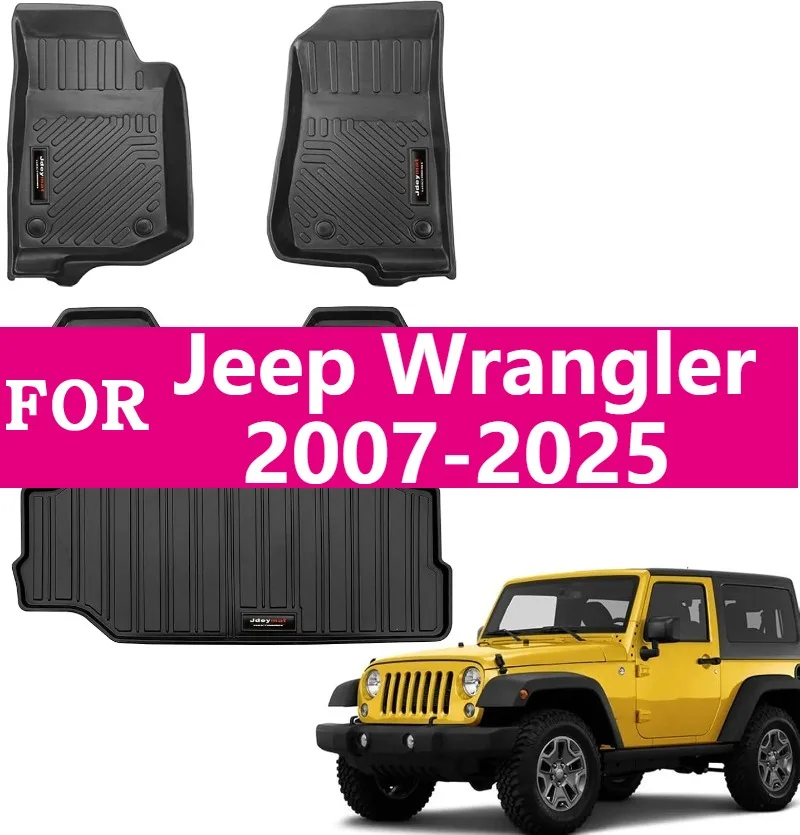 Floor Liners For 2007-2018 Jeep Wrangler 4-Door Wrangler JK 2-Door ...