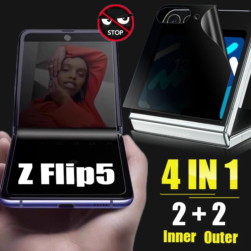 For-Samsung-Galaxy-Z-Flip-5-5G-Privacy-Screen-Protector-Anti-Peeping ...