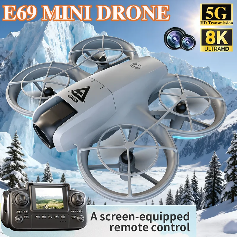 E69 Remote Control Drone 8K WIFI GPS Professional HD Aerial Photography ...