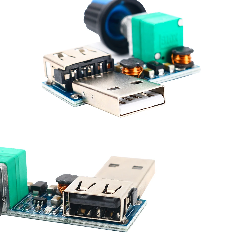 2PCS-DC-5V-USB-Fan-Speed-Controller-Regulator-Fan-Stepless-Speed-Regulation-Module-Adjustable ...