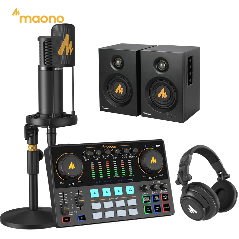 Maono-Studio-Audio-Interfaces-DJ-Mixer-XLR-Condenser-Microphones ...