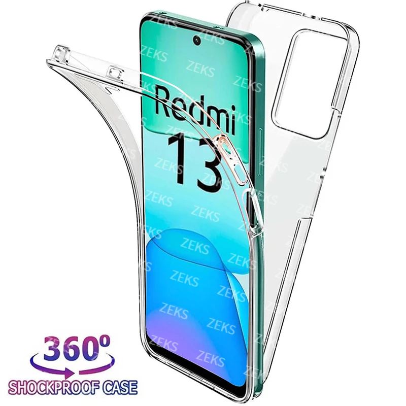 360-Full-Body-Silicone-Case-for-Xiaomi-Redmi-13-4G-13C-12C-10C-9A-9C ...