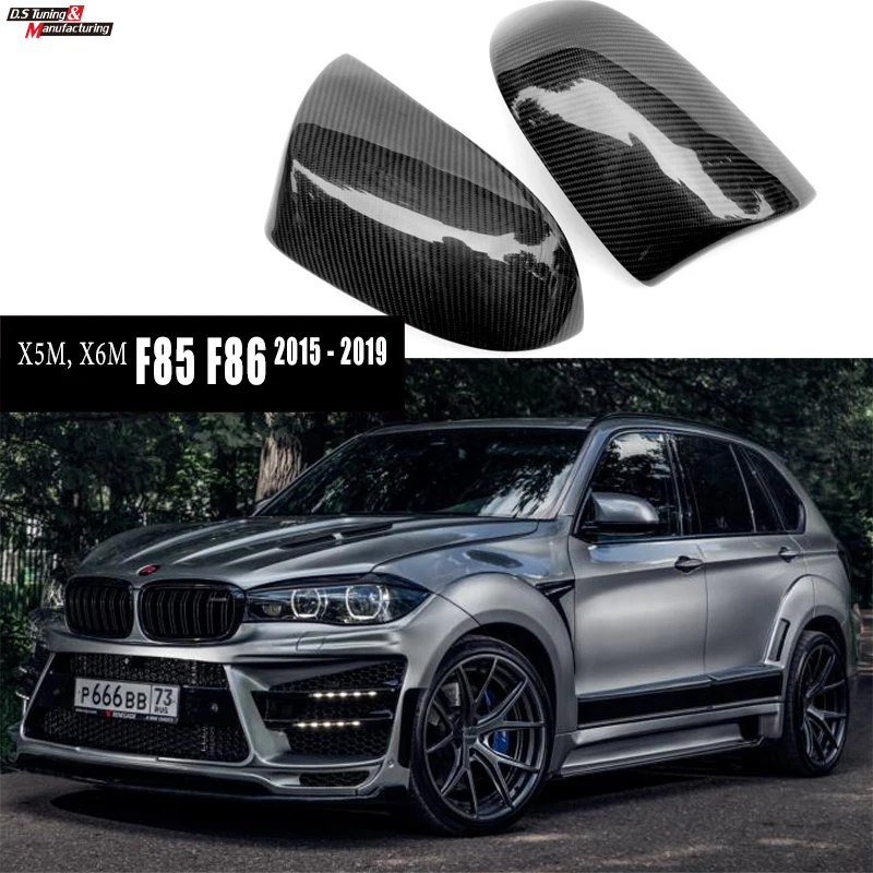 For-BMW-F85-F86-X5M-X6M-Carbon-Fiber-Mirror-Cover-Car-Styling-Door-Side ...