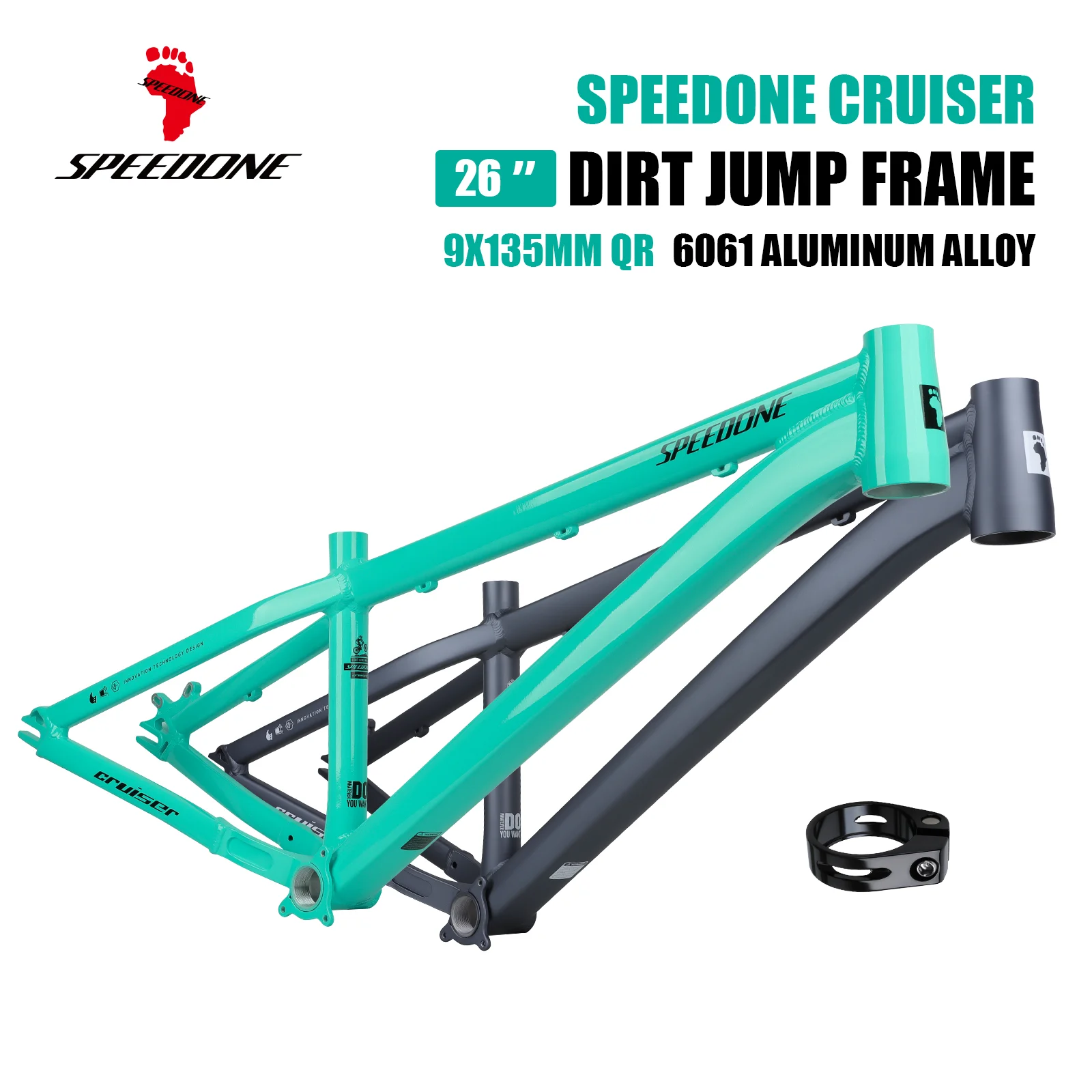 SPEEDONE Cruiser Dirt Jump Frame 26 pulgadas ultraligero aleación de ...