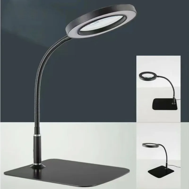 30x-Desktop-Magnifier-Glass-With-LED-Lights-Optical-Glass-Lenses-For ...