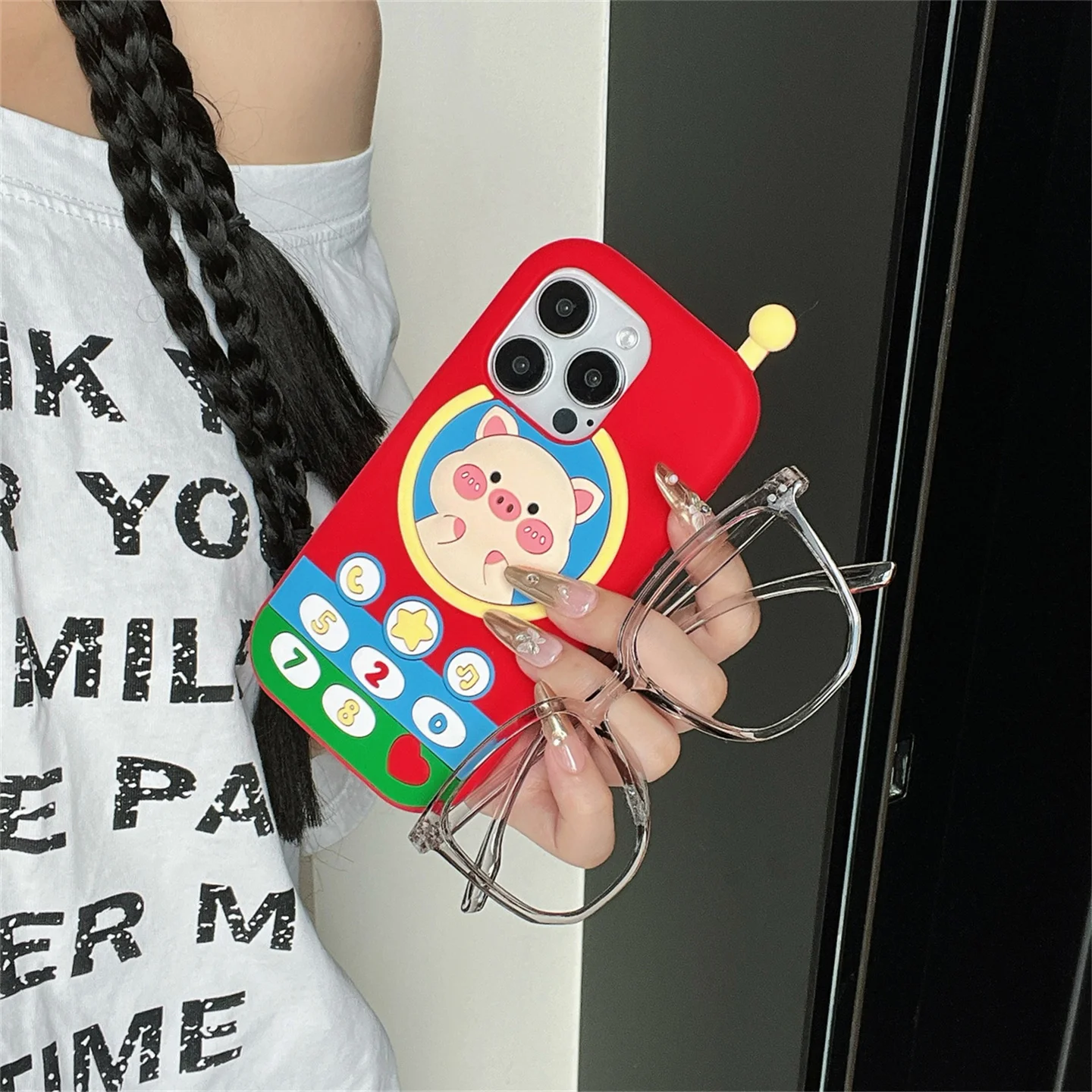 Cute little pig phone case protective case suitable for iPhone 11 12 13 ...