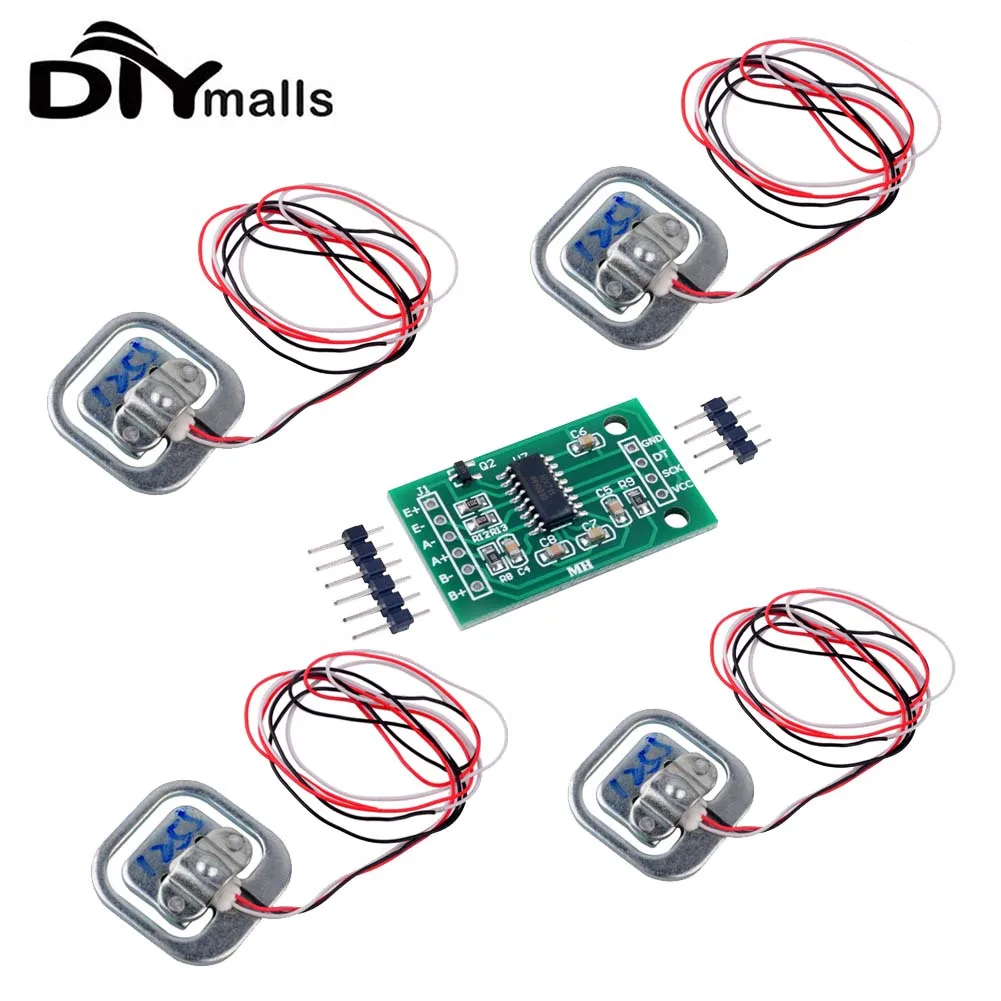 4pcs-Load-Cell-50kg-Weight-Sensor-Strain-Half-bridge-Strain-Gauge-Body ...