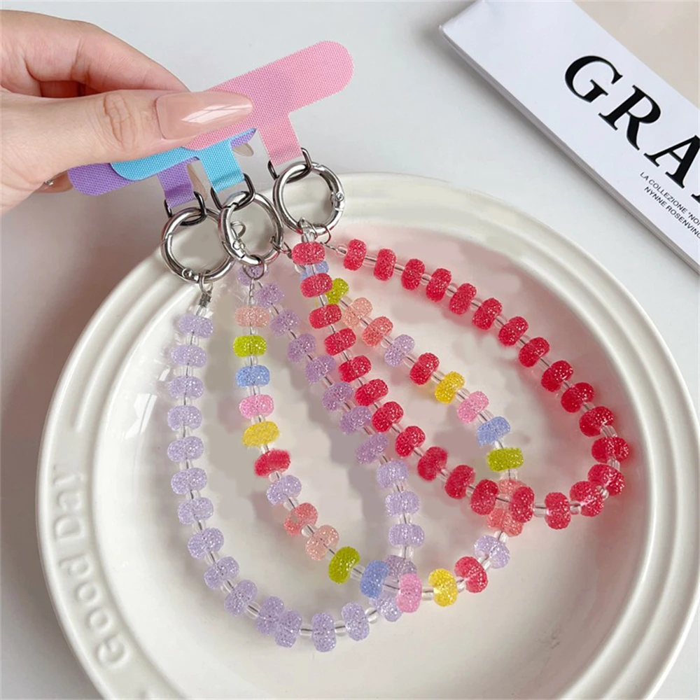 INS-Cute-Candy-Color-Sweet-Chain-Pendant-Charm-Chain-Phone-Lanyard ...