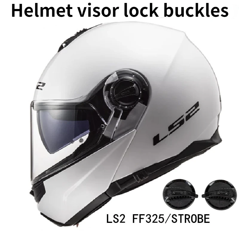 Helmet-Visor-Lock-Buckles-for-LS2-FF300-FF325-All-Black-Original ...