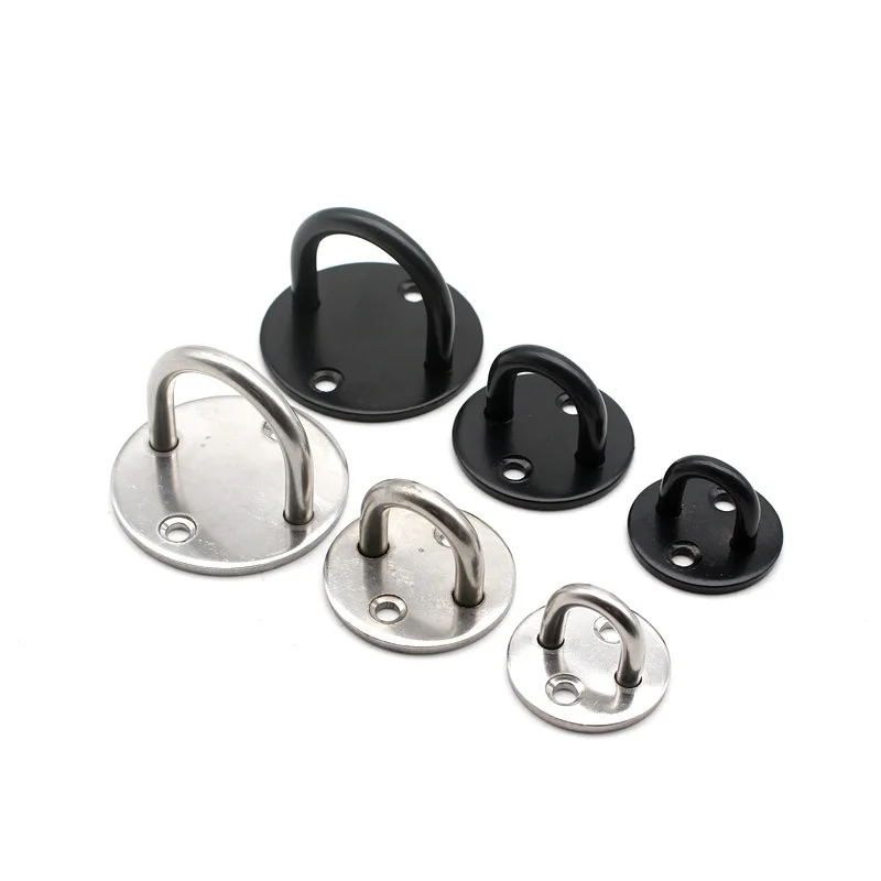 Stainless Steel Staple Ring Hooks Fixed Pad Eye Plate Deck Door Buckle ...