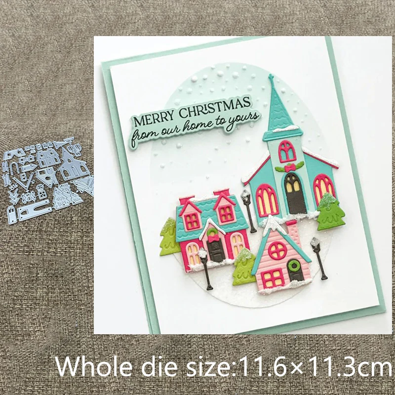 New Design Craft Metal stencil mold Cutting Die church building ...