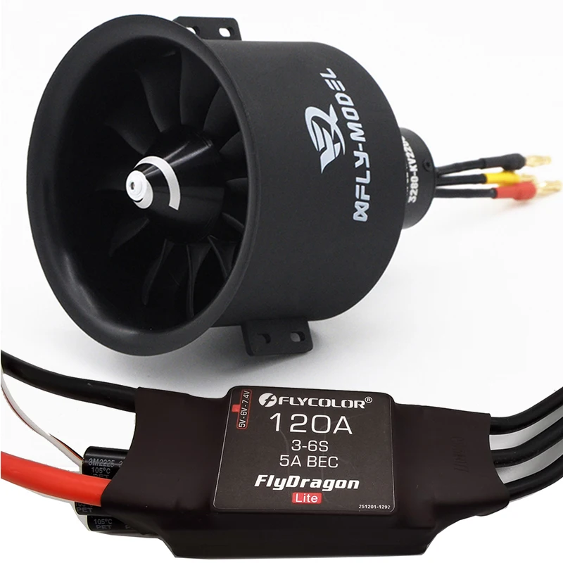 Xfly-RC-Brushless-Ducted-Fan-Motor-Avi-o-e-Aeronaves-a-Jato-6S-80mm-12 ...