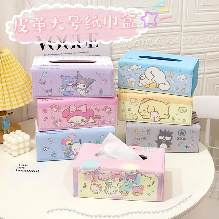 Kawaii Schöne Sanrio Tissue Box Kuromi Mymelody Cinnamorroll Cartoon ...