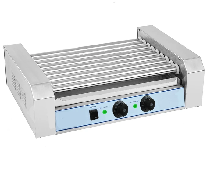 9-Roll-Electric-Hot-Dog-Snack-Equipment-Hotdog-Grill-Roller-Machine ...