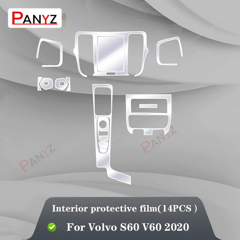 For-Volvo-S60-V60-2020-2021Car-Interior-Center-console-Transparent-TPU ...