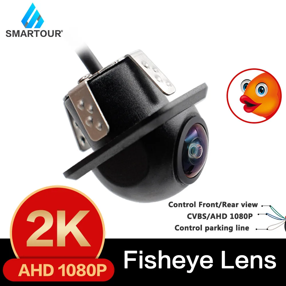 Smartour CCD Fisheye Lens Car Camera 2K AHD 1080P Rear View Wide Angle ...