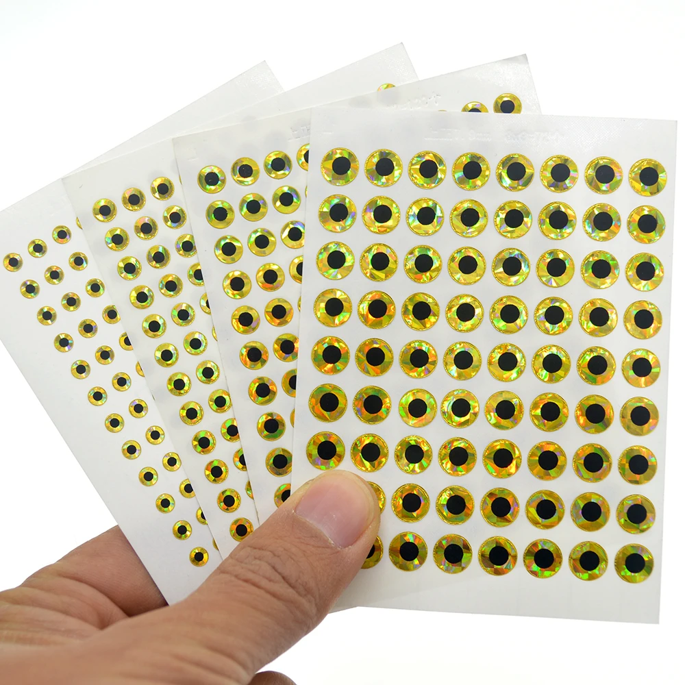 2d Flat Eyes Gold | Fishing Lure - 4mm 5mm 6mm 8mm 2d Artificial ...