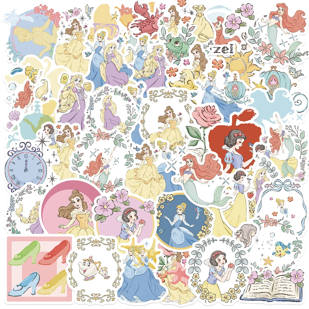 10-30-50pcs-Disney-Princess-Cartoon-Anime-Stickers-Cute-Cinderella ...